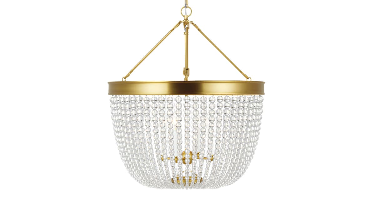 Visual Comfort CP1344BBS Summerhill 4 Light 19" Wide Crystal Pendant ...