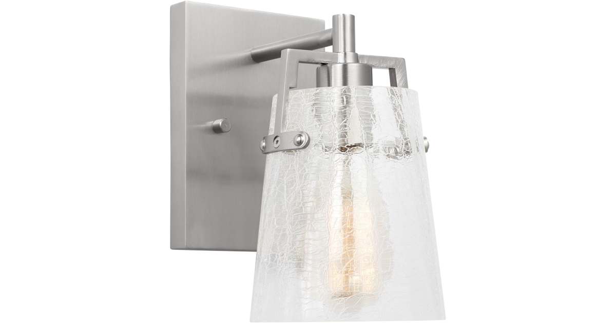 Visual Comfort DJV1031BSCKG Crofton 9" Tall Bathroom Sconce with Clear ...