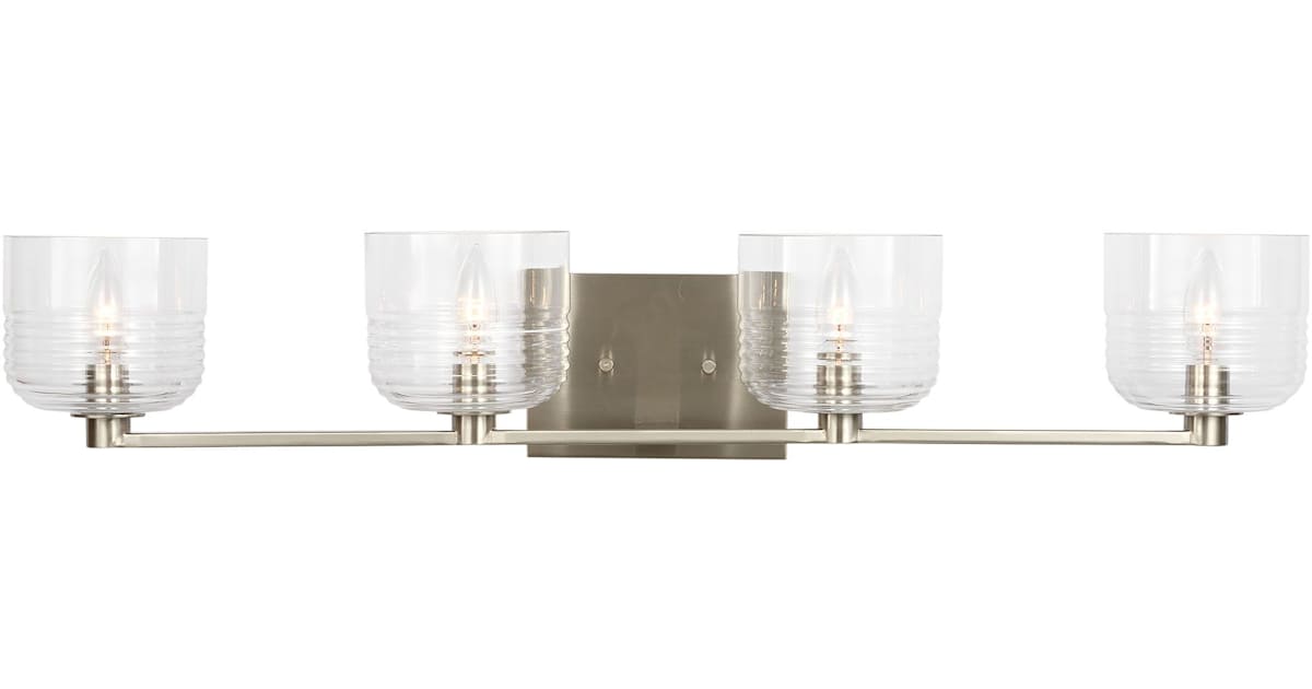 Visual Comfort DJV1114BS Lochdale 4 Light 34" Wide Vanity Light with ...