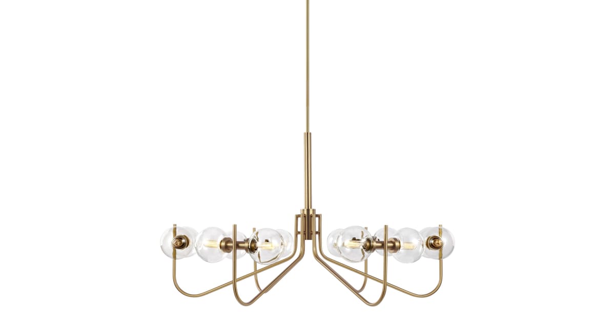 Visual Comfort EC10912BBS Verne 12 Light 40" Wide Chandelier | Build.com