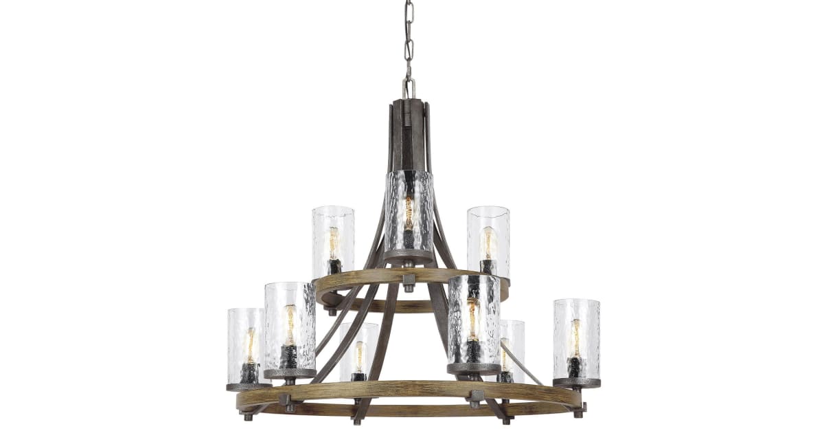 Visual Comfort F3135/9DWK/SGM Angelo 9 Light 33" Wide Pillar Candle ...