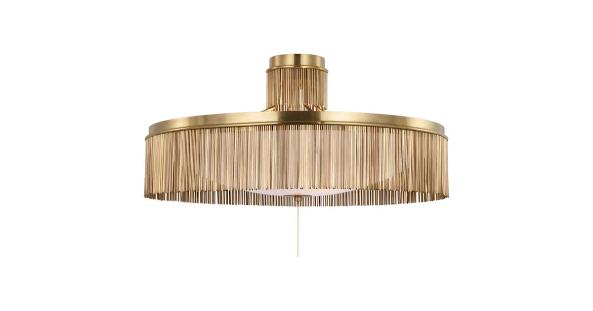 Visual Comfort FW 4202AB Sutton 3 Light 32" Wide Flush Mount Bowl ...