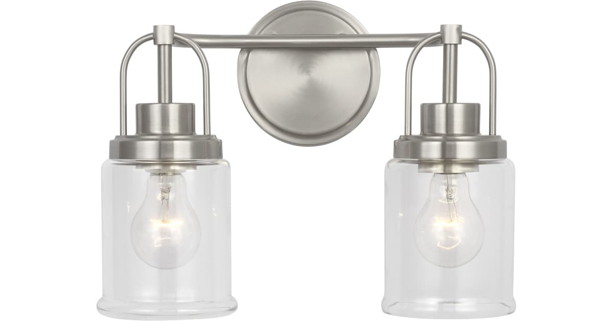 Visual Comfort GLV1072BS Anders 2 Light 14" Wide Vanity Light with ...