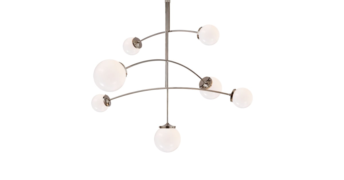 Visual Comfort KS 5404PN-WG Prescott 7 Light 55" Wide Chandelier ...