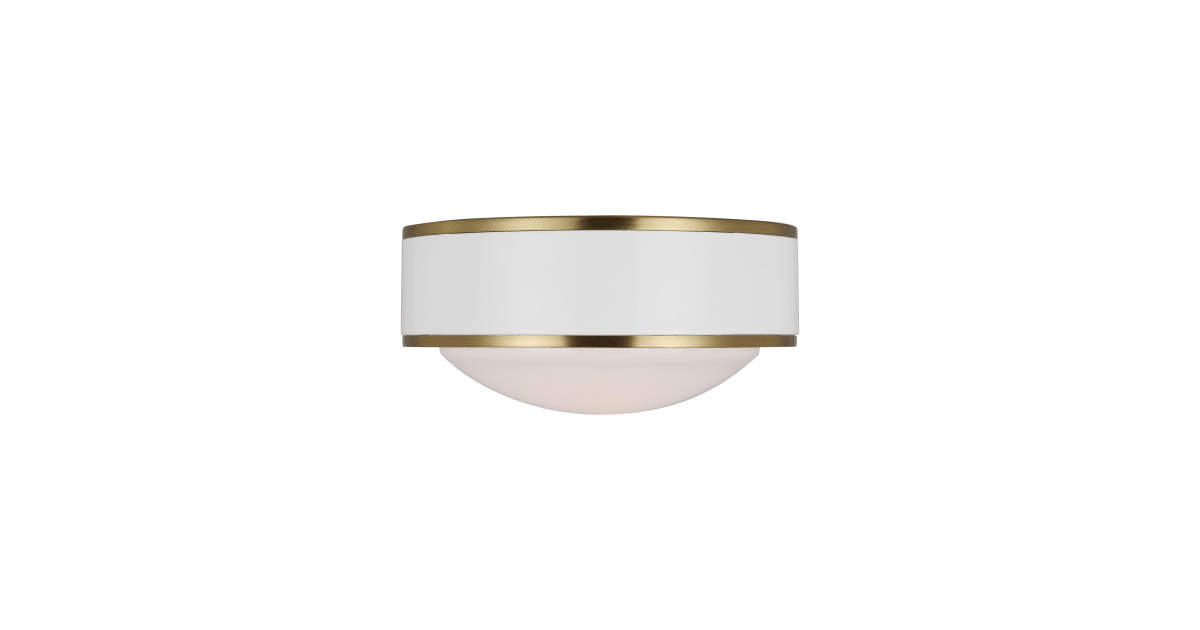 Visual Comfort KSF1061BBSGW Monroe 5" Wide LED Flush Mount Bowl Ceiling ...