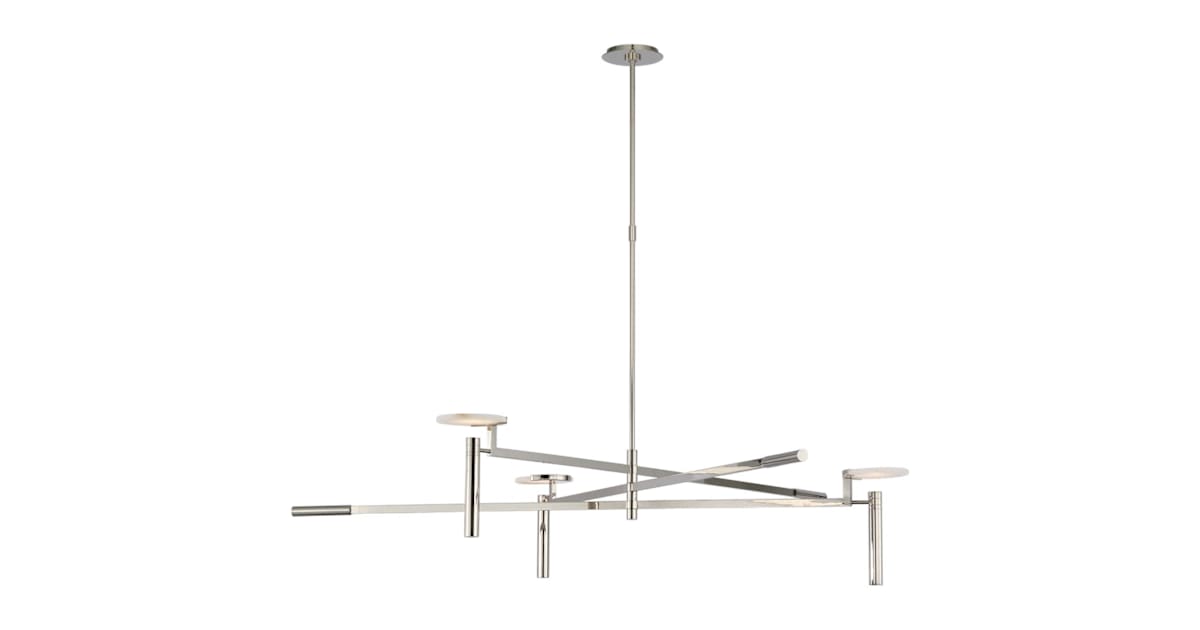 Visual Comfort KW 5603PN-ALB Melange 3 Light 60" Wide LED Chandelier ...