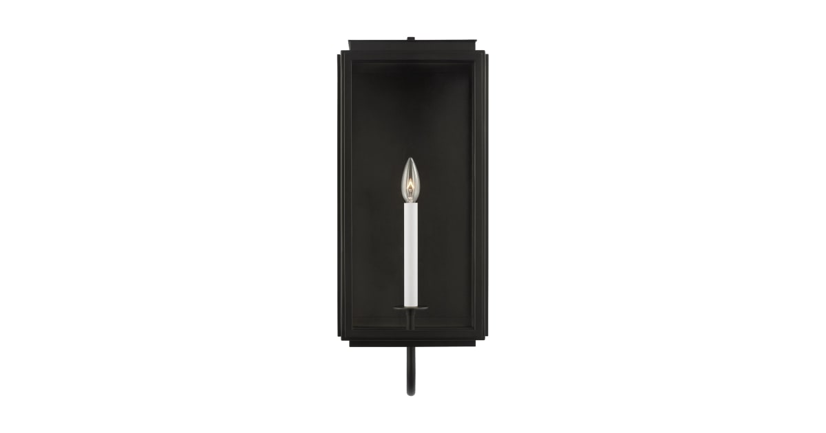 Visual Comfort LO1011TXB Edgar 24" Tall Outdoor Wall Sconce | Ferguson Home