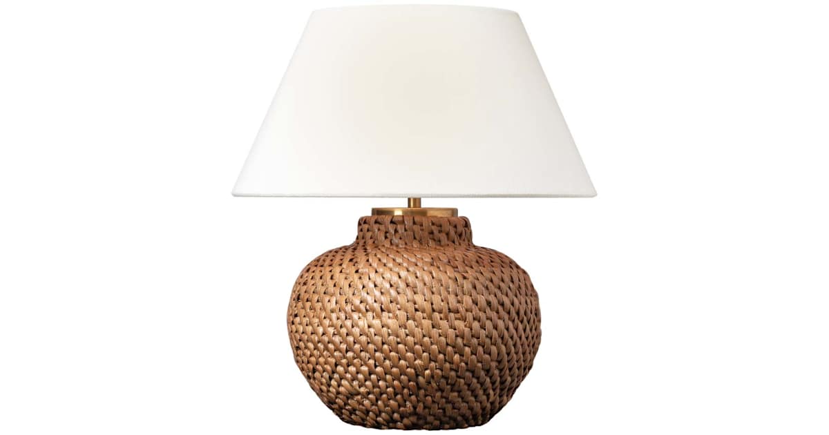 Visual Comfort MF 3004NRT-L-CL Avedon 12" Tall Cordless LED Vase Table Lamp | Ferguson Home