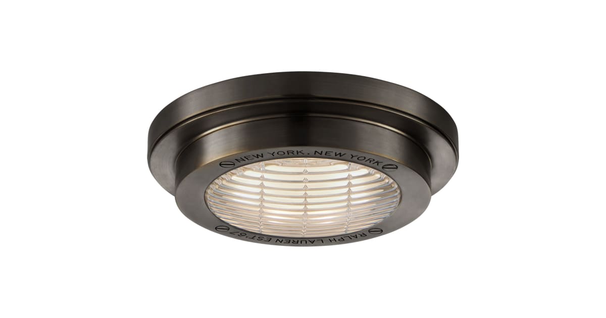 Visual Comfort RL 4128BZ Grant 6" Wide LED Flush Mount Ceiling Fixture ...