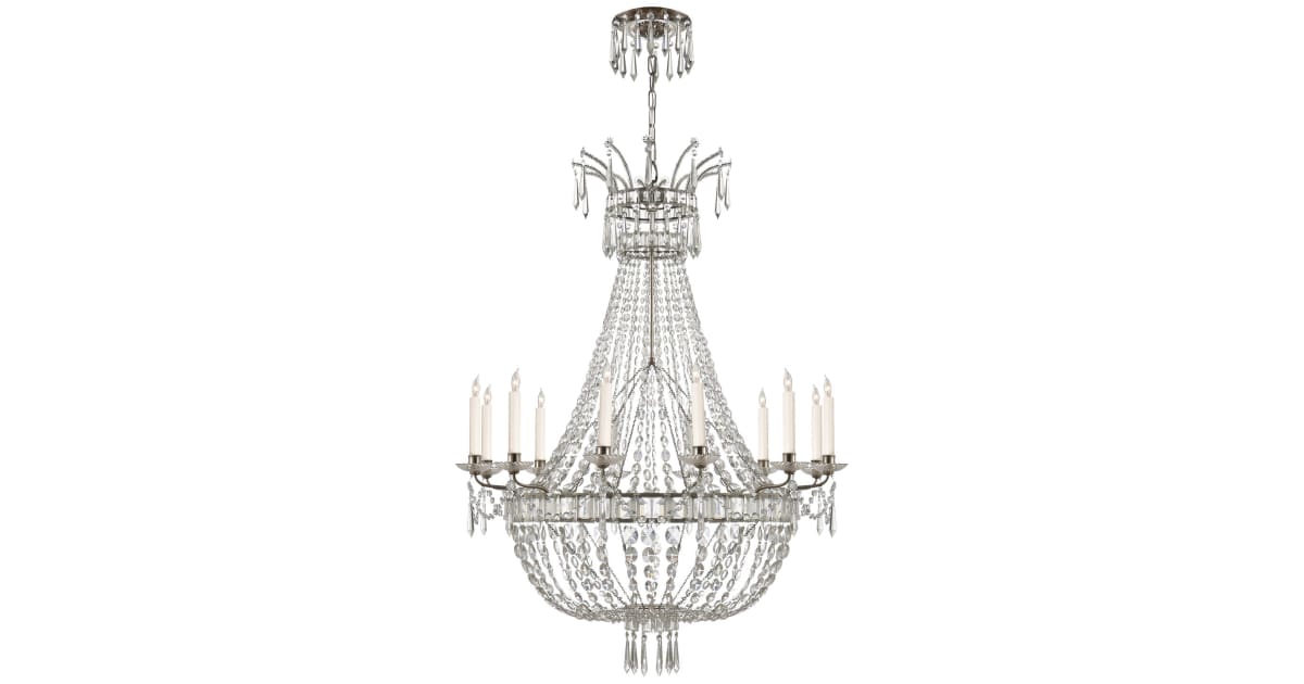 Visual Comfort RL 5114BS Evalina 12 Light 36" Wide Crystal Empire ...
