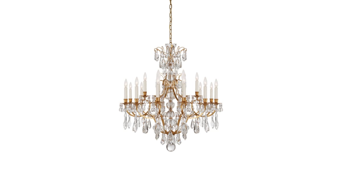 Visual Comfort RL 5311NB Antoinette 18 Light 35" Wide Crystal Candle ...