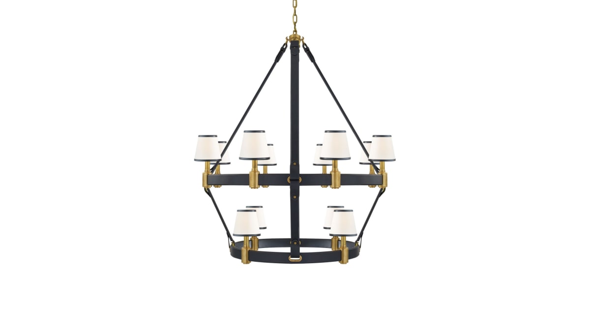 Visual Comfort RL 5614NB/NVY-L Riley 12 Light 48" Wide Chandelier ...