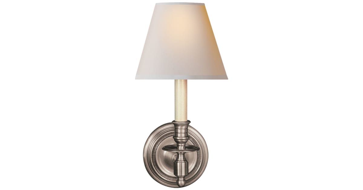 Visual Comfort S 2110AN-NP French Library 12" High Wall Sconce with ...