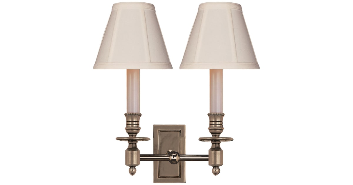 Visual Comfort S 2212AN-T French Library 12" Wide Wall Sconce with ...