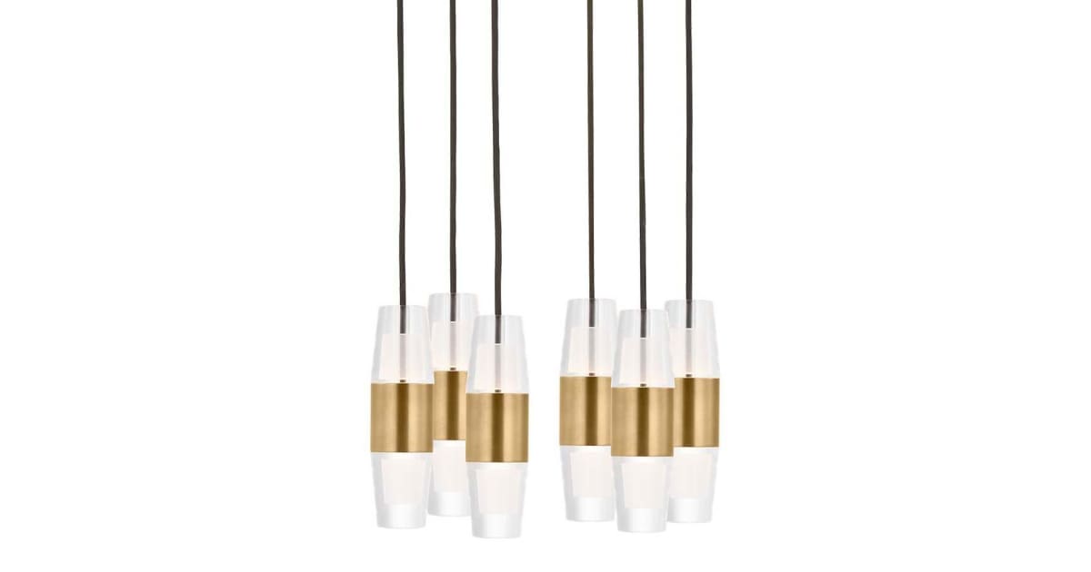 Visual Comfort SLCH38427NB Lassell 11" Wide LED Crystal Chandelier ...