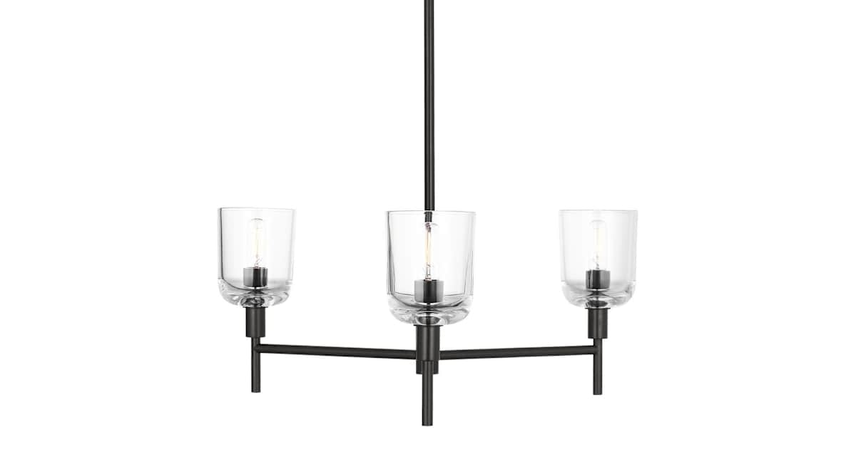 Visual Comfort TFC1143AI Hartley 3 Light 24" Wide Chandelier with Clear ...