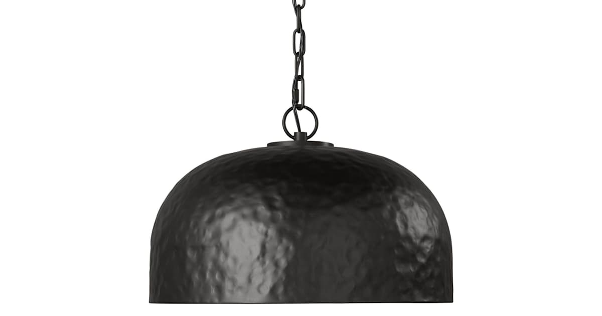 Visual Comfort TFP1031AI Buckner 18" Wide Pendant with Hammered Steel ...