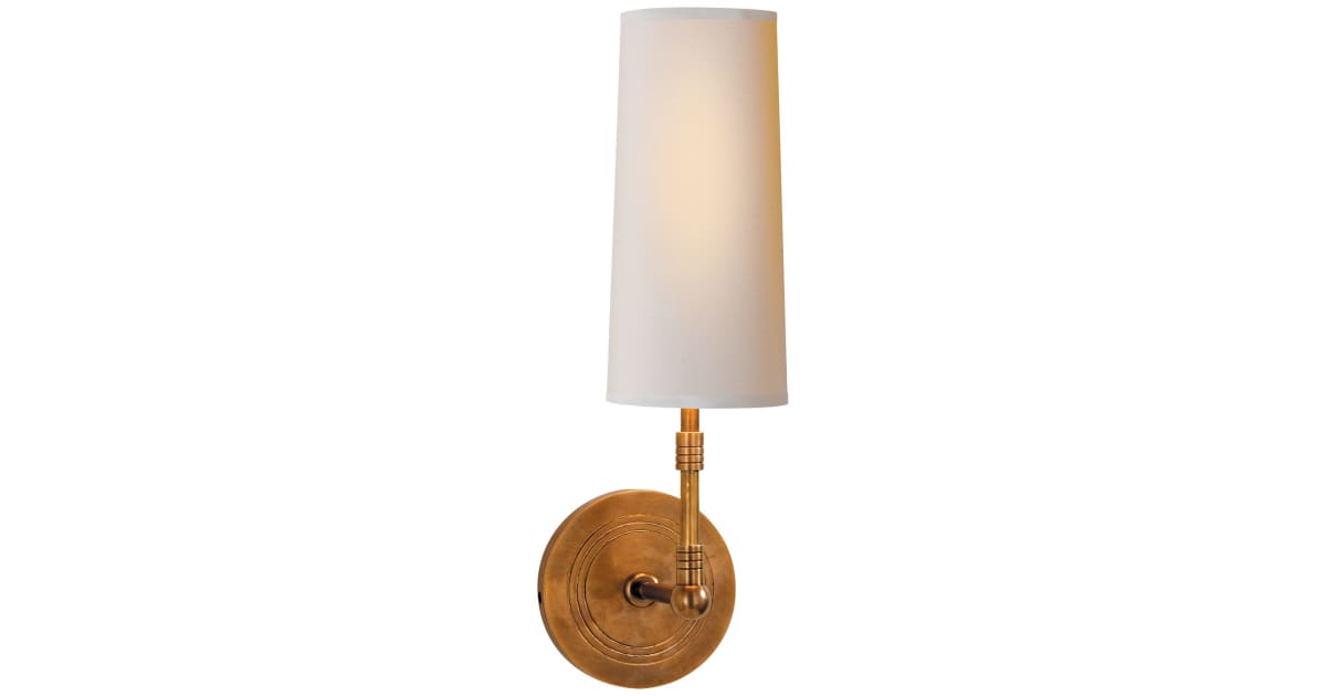 Visual Comfort TOB 2017HAB-NP Ziyi 13-3/4" High Wall Sconce with ...