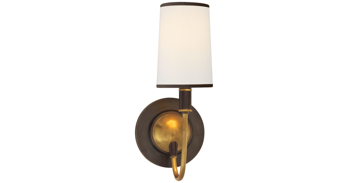 Visual Comfort TOB 2067BZ/HAB-L/BT Elkins 13" Tall Wall Sconce ...