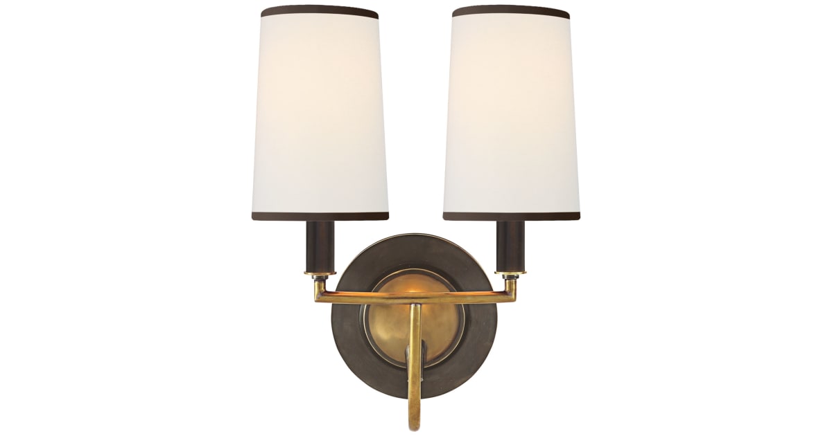Visual Comfort TOB 2068BZ/HAB-L/BT Elkins 2 Light 13" Tall Wall Sconce ...