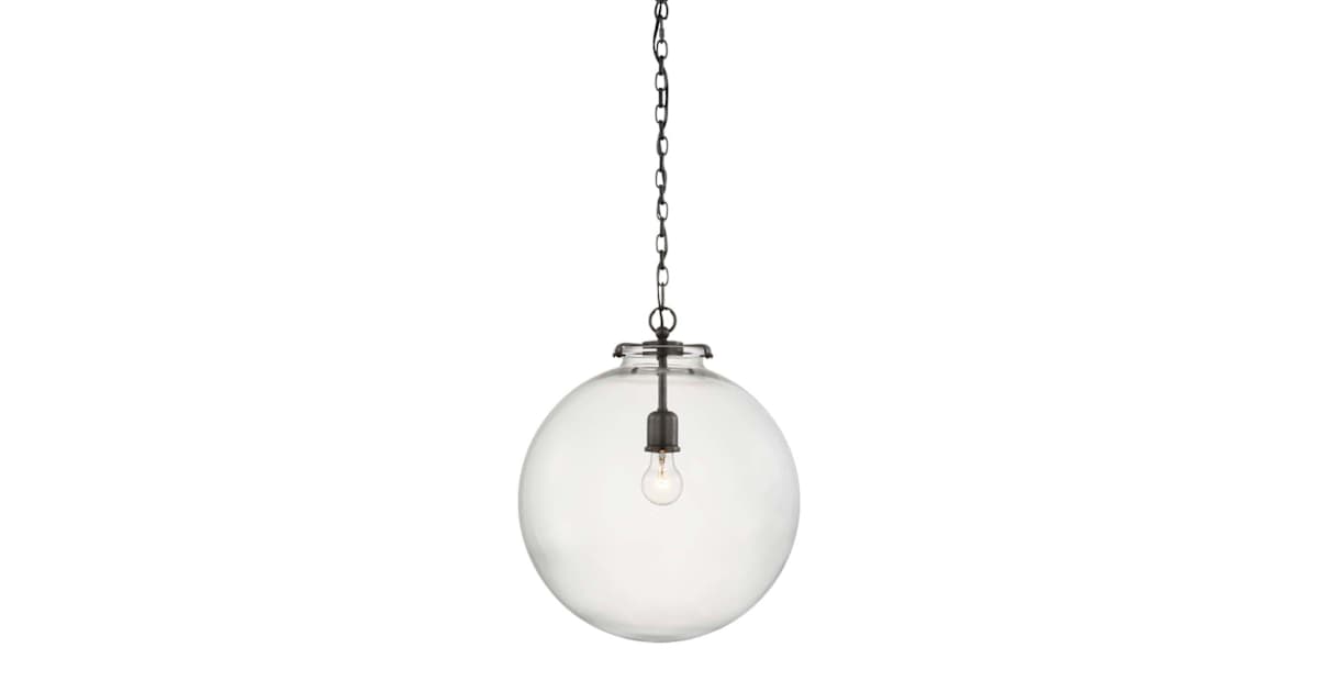 Visual Comfort TOB 5227BZ/G4-CG Katie Globe 16" Wide Pendant | Ferguson ...