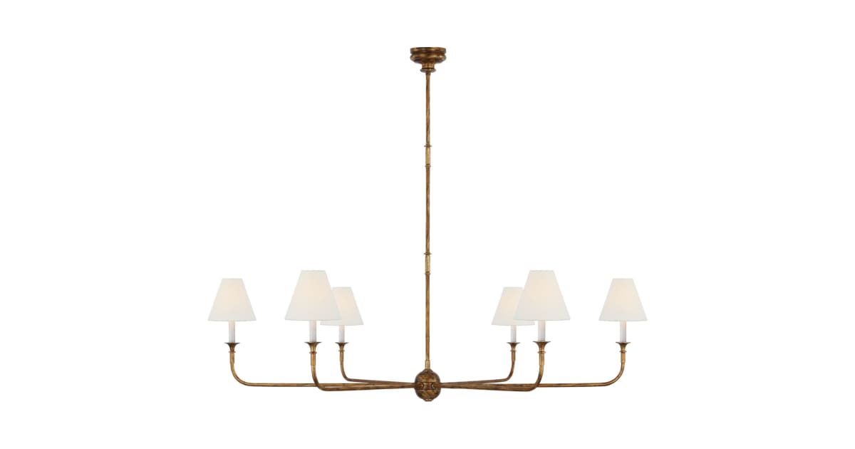 Visual Comfort TOB 5452AG-L Piaf 6 Light 58" Wide Chandelier | Ferguson ...
