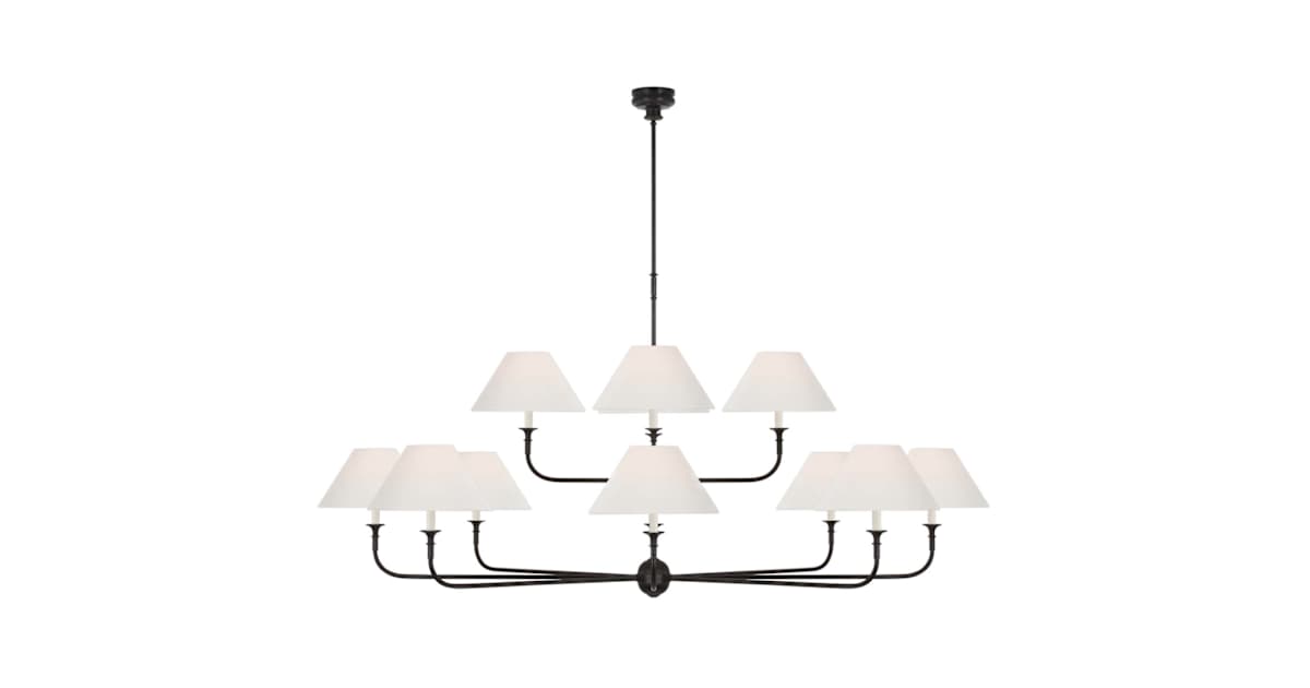 Visual Comfort TOB 5458AI/EBO-L Piaf 12 Light 72" Wide Chandelier ...