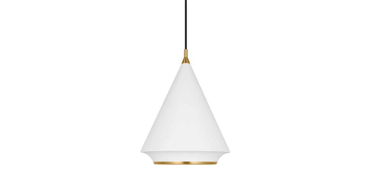 Visual Comfort TP1231MWTBBS Stanza 15" Wide Pendant | Build.com