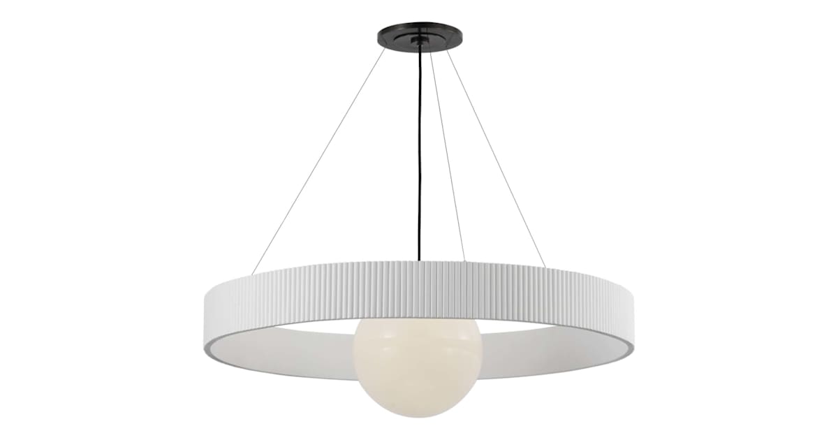 Visual Comfort WS 5001BZ/WHT-WG Arena 42" Wide Globe Chandelier ...