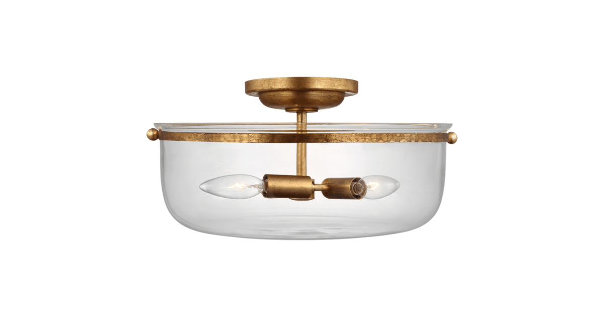 Visual Comfort CHC 4269GI-CG Lorford Medium Semi-Flush with Clear Glass ...