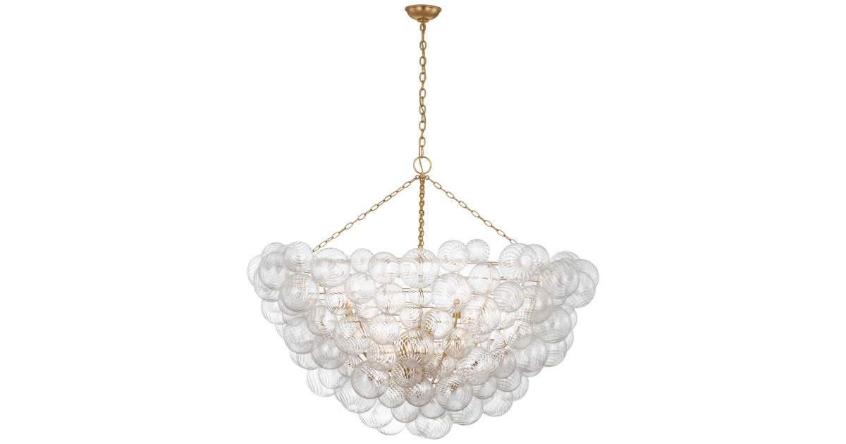 Visual Comfort JN5123G/CG Talia 56" Chandelier with Clear Swirled Glass ...