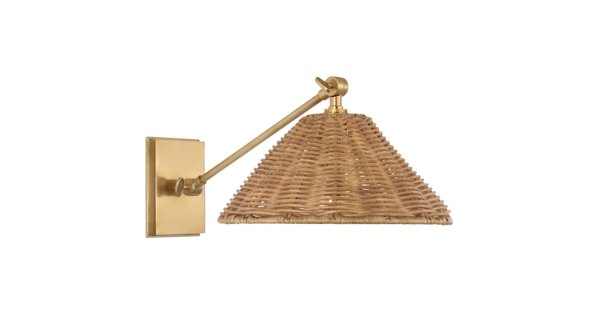 Visual Comfort MF 2200SB-NTW Wimberley 8" Tall Wall Sconce with Natural ...