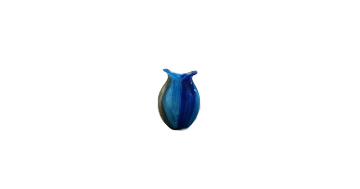 Viz Glass Inc 4709 10" Blue Multi-Color Vase in Blue Finish | Ferguson Home