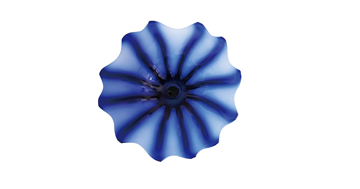 Viz Glass Inc 6100SIR Decorative 12" Wall Plate in Blue Finish ...