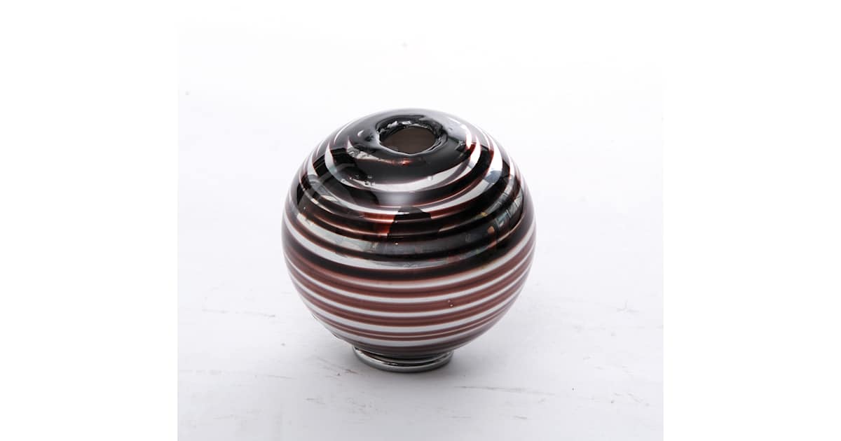 Viz Glass Inc BA2035 Set of Four 4" Spherical Metallic with Brown ...