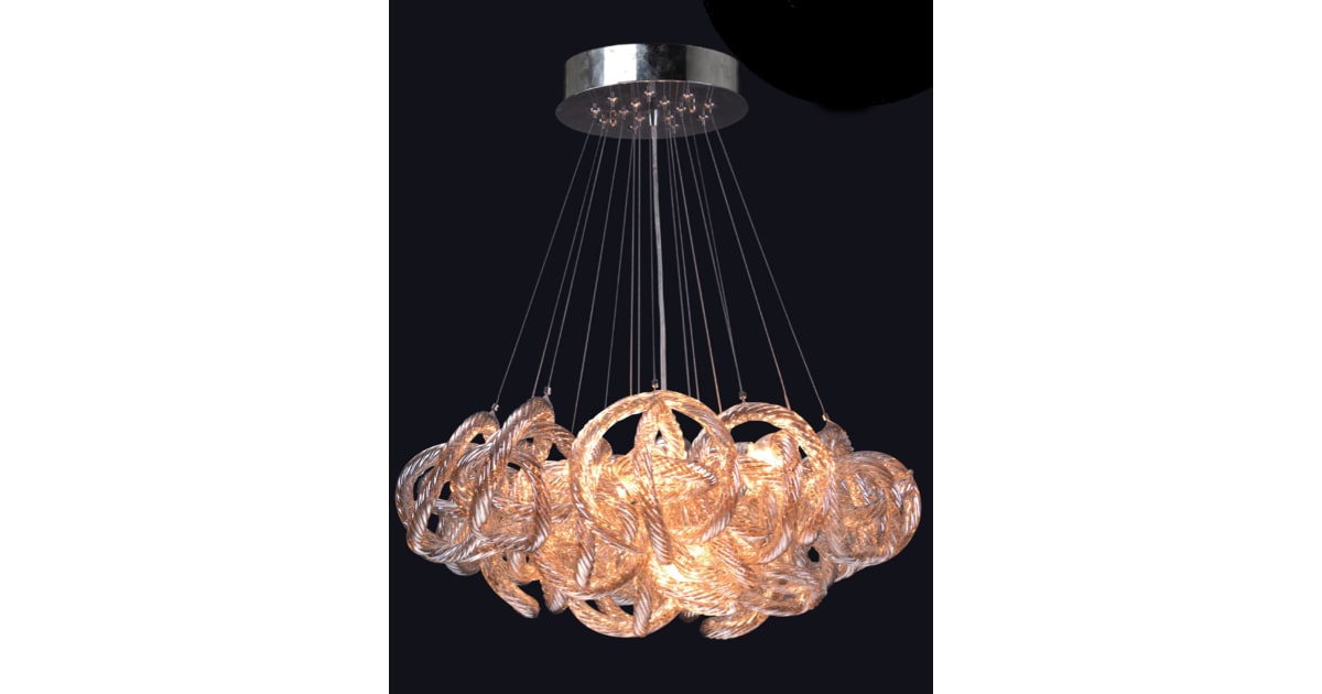 Viz Glass Inc CH-2416-5CH Infinity Chandelier 4 Light Small Infinity ...