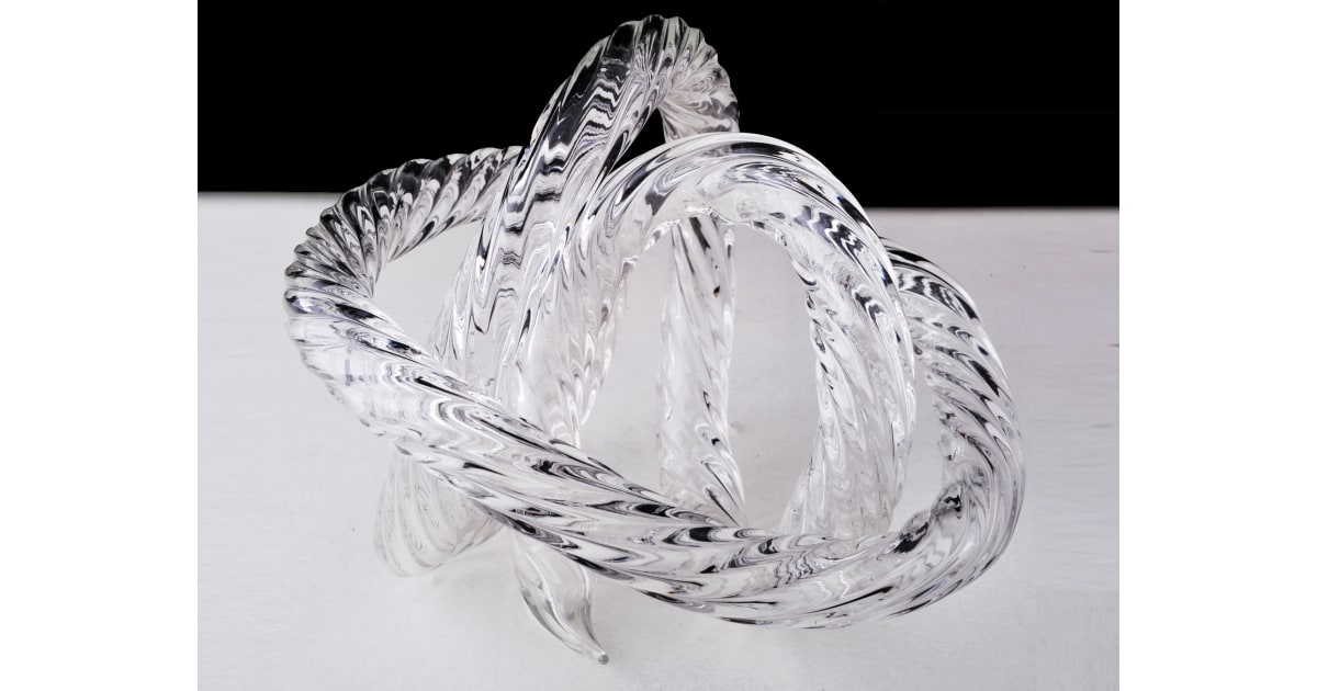 Viz Glass Inc CH-C Set of Three 5" Clear Infinity Ornament in Clear ...