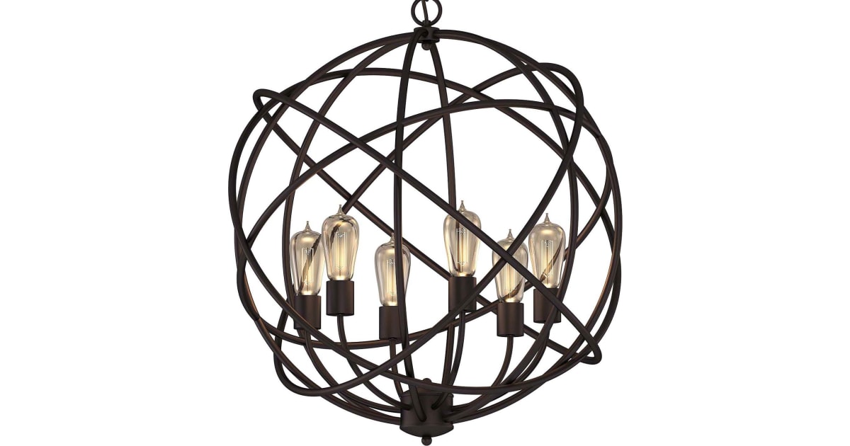Volume Lighting 3456-79 6 Light 26" Wide Globe Chandelier | Ferguson Home