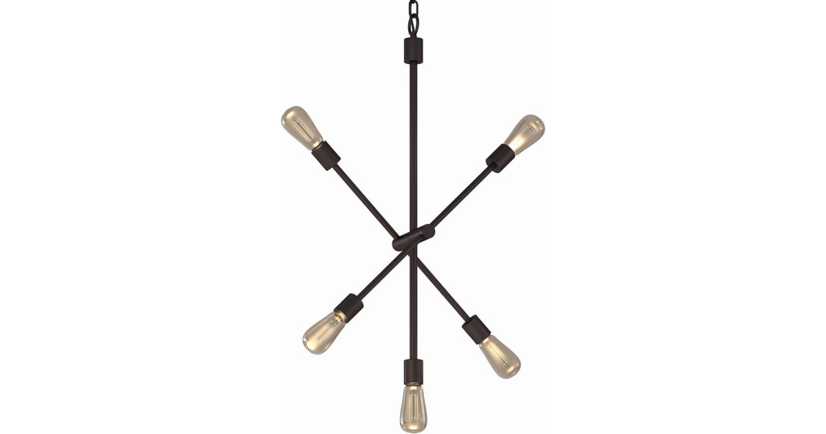 Volume Lighting 3505-79 Lis 5 Light 22" Wide Abstract Chandelier ...