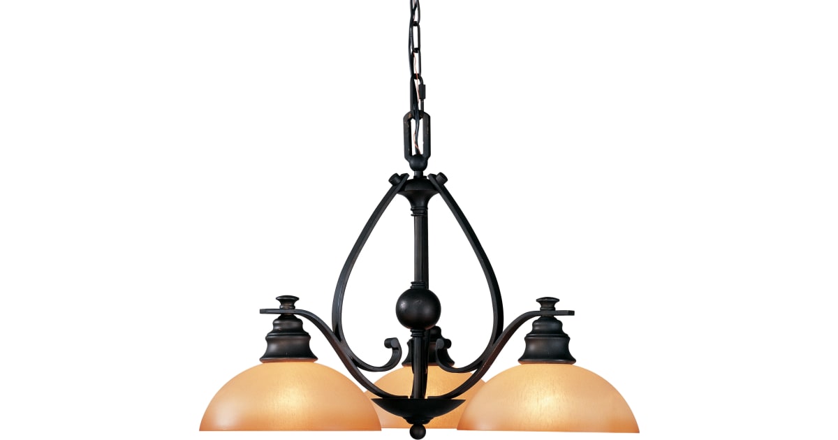 Volume Lighting 4143-65 Rainier 3 Light 24" Wide Chandelier | Build.com