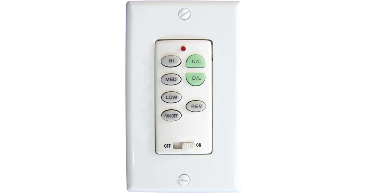 Volume Lighting 0932 Ceiling Fan Wall Remote Control with 3 Fan Speeds ...