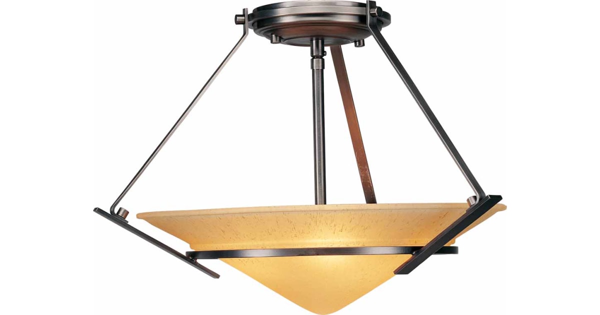 Volume Lighting V3833-44 Architectural 3 Light Semi-Flush Ceiling ...