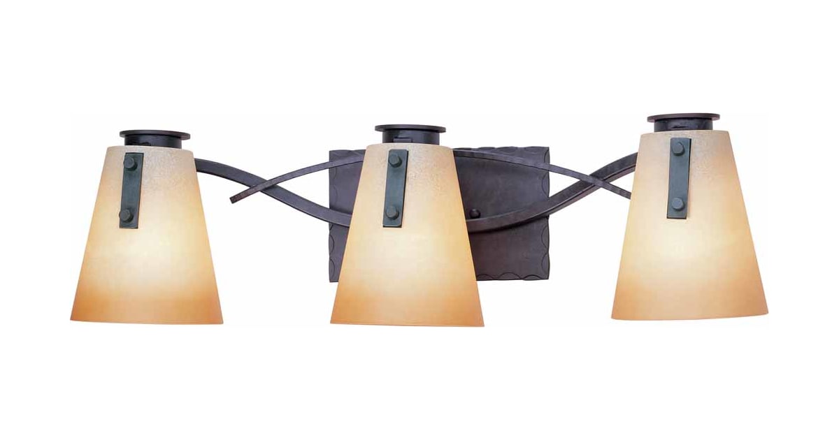 Volume Lighting 5353-53 Lodge 3 Light 25" Width Bathroom Vanity Light ...