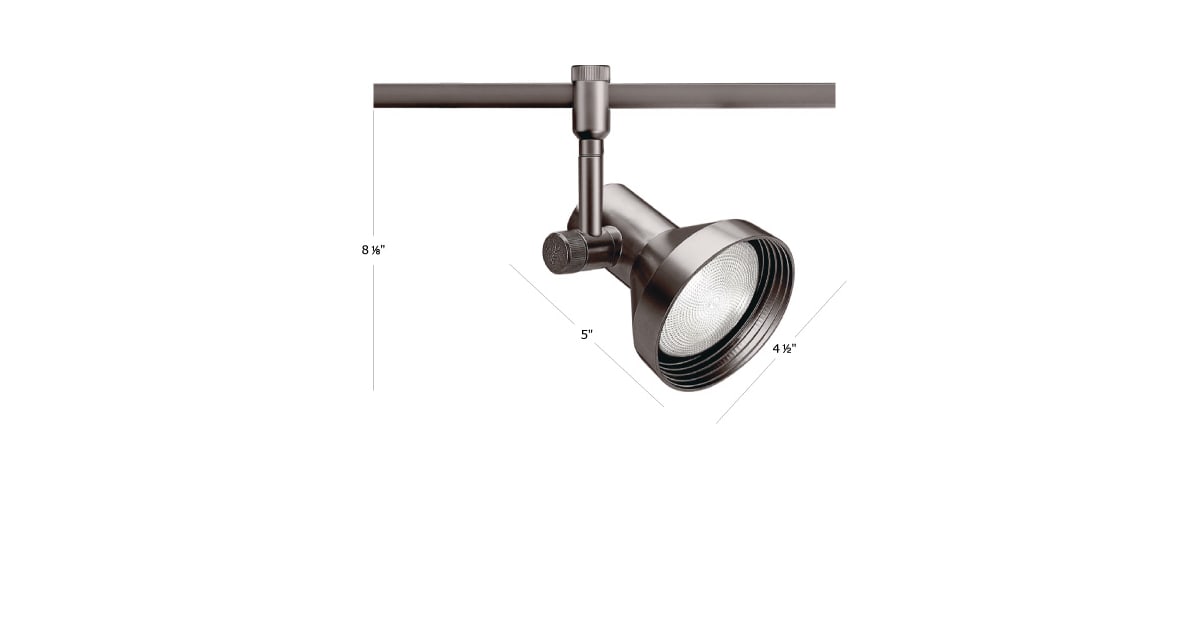 WAC Lighting HM1-730-DB Line Voltage 5" Wide 1 Light Track Head for ...