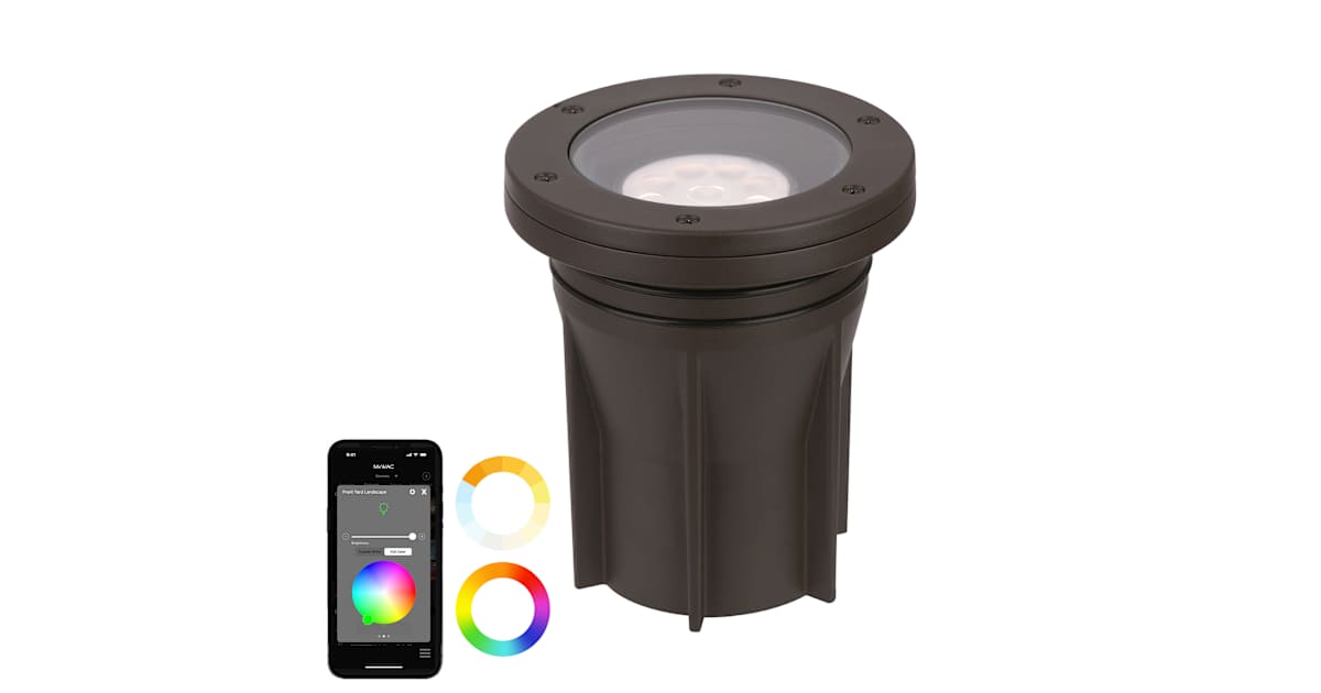 WAC Lighting 5831-CSBZ Single Colorscaping 6" Wide 12V LED In-Ground ...