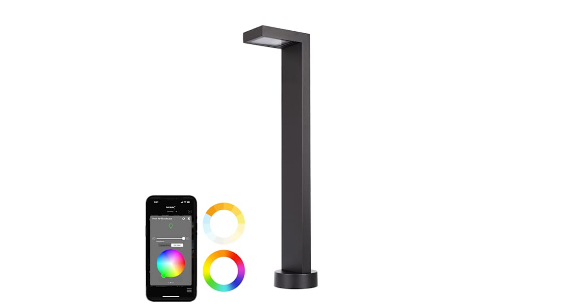 WAC Lighting 6881-CSBK Single Colorscaping 24" Tall 12V LED Side Mount ...