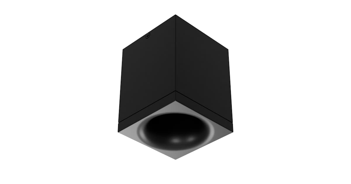 WAC Lighting C4SL-FCS-PBK Zoron 4" Wide 5-CCT LED Square Flush Mount ...