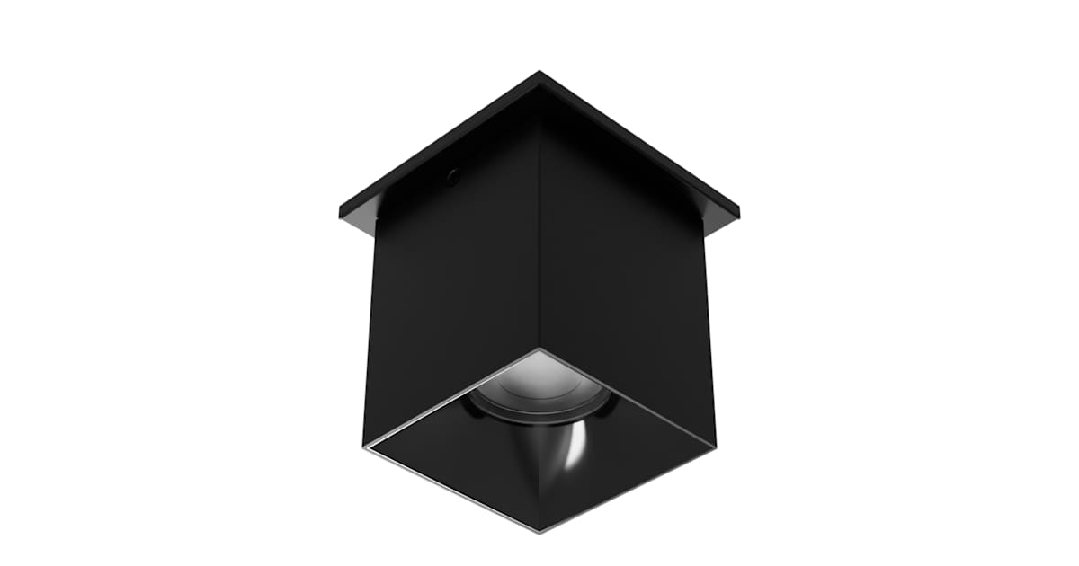 WAC Lighting C4ST-NCS-BKBK Zoron 4" Wide 5-CCT LED Square Flush Mount ...
