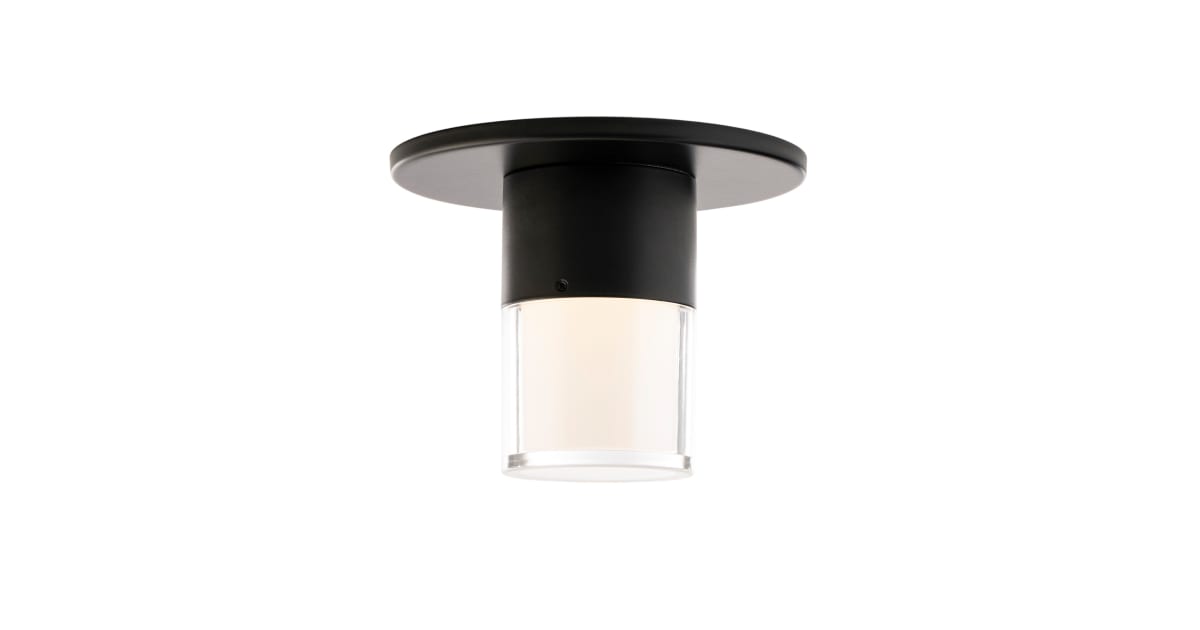 WAC Lighting FM-240203-CS-BK Twist-N-Lite 5" Wide LED Semi-Flush ...