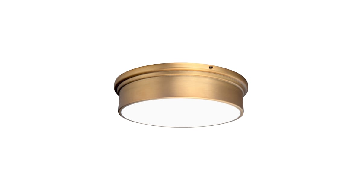 WAC Lighting FM-45012-AB York 12" Wide LED Flush Mount Drum Ceiling ...